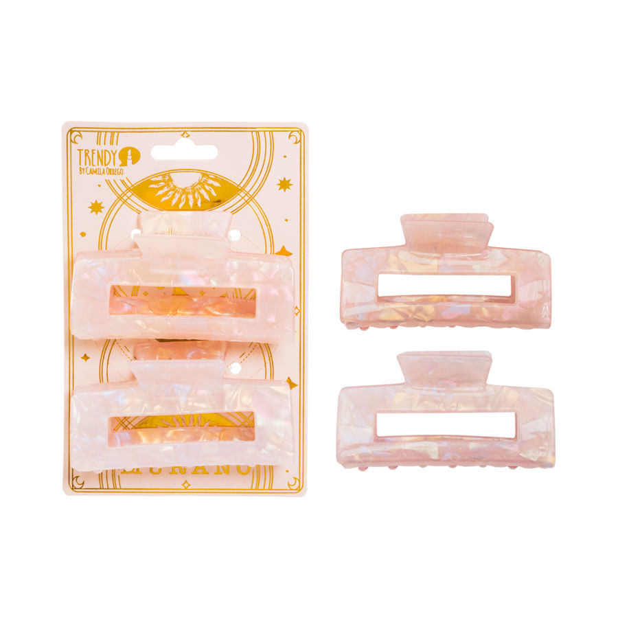 Kit X2 Hair Clip Rectangular Ref Hct2329
